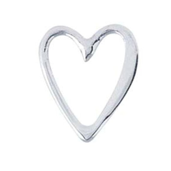Jewelry | Sterling Silver Open Heart Component For Floating Glass ...